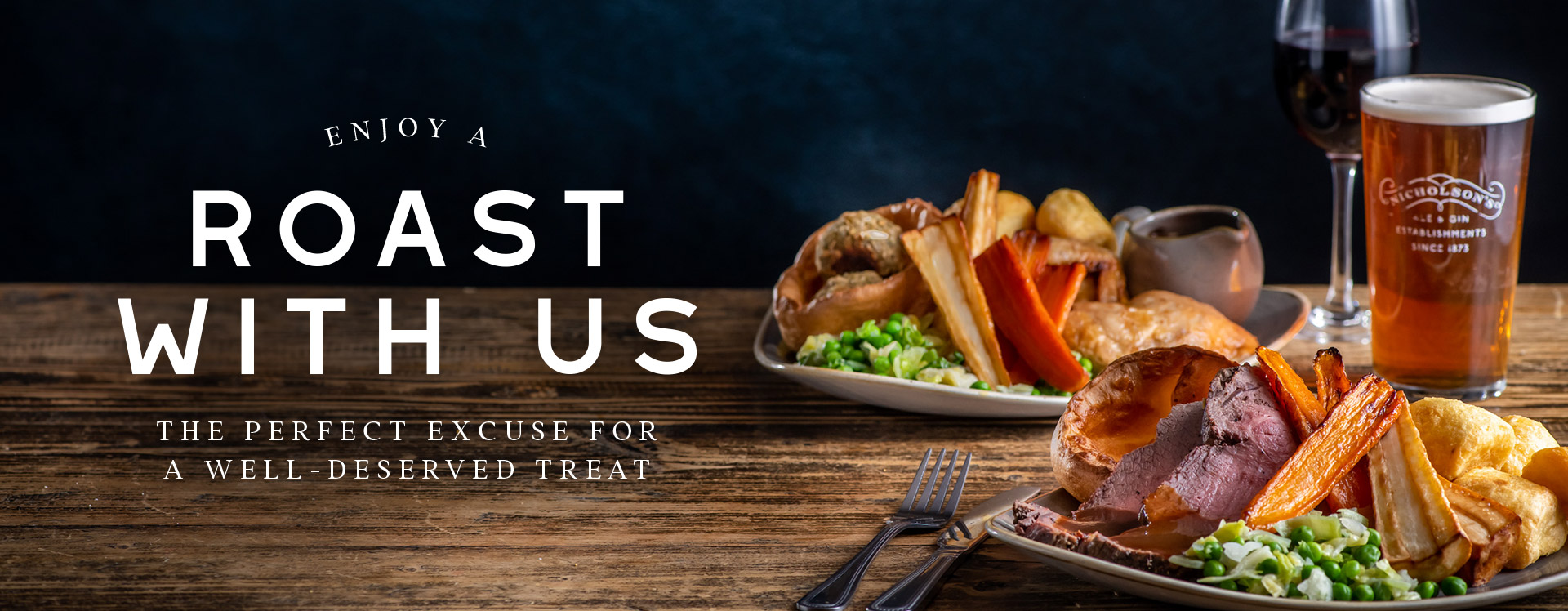 Sunday Roast Menu & Prices at The Old White Swan